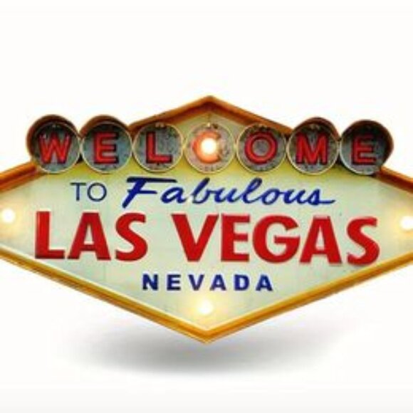 Wall Decor | Las Vegas Metal Sign With Lights | Poshmark